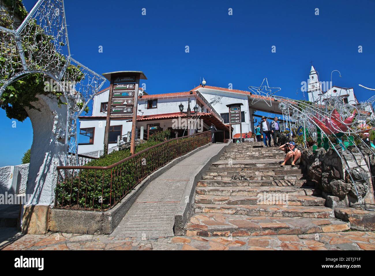 Montserrat monastery on the mount, Bogota, Colombia Stock Photo - Alamy