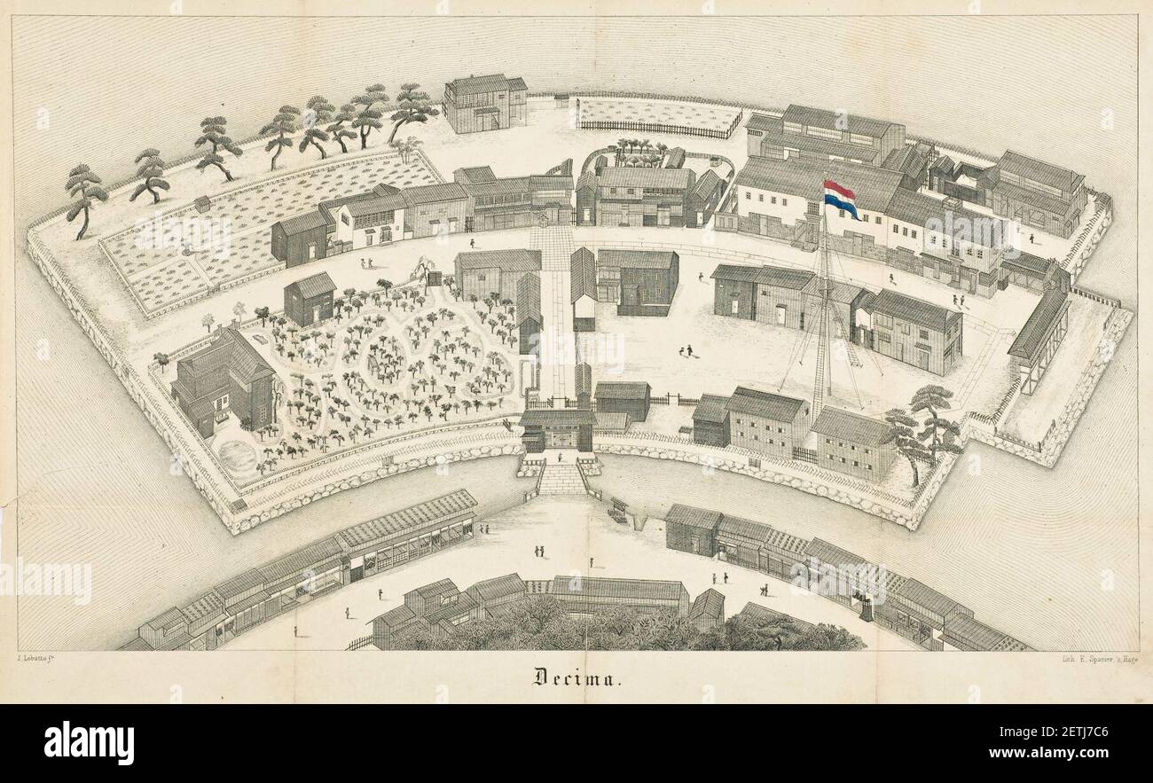 Picture of Dejima, Japan, 1852 Stock Photo - Alamy