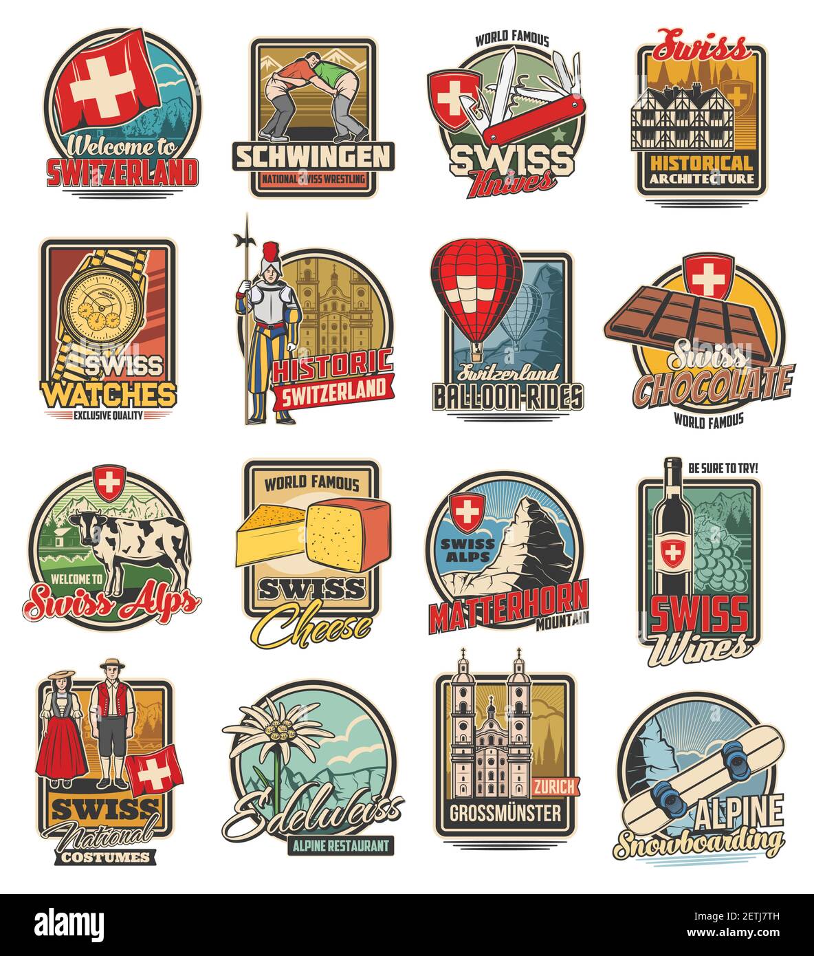 Switzerland travel, Swiss icons of chocolate, alps and cheese, culture ...