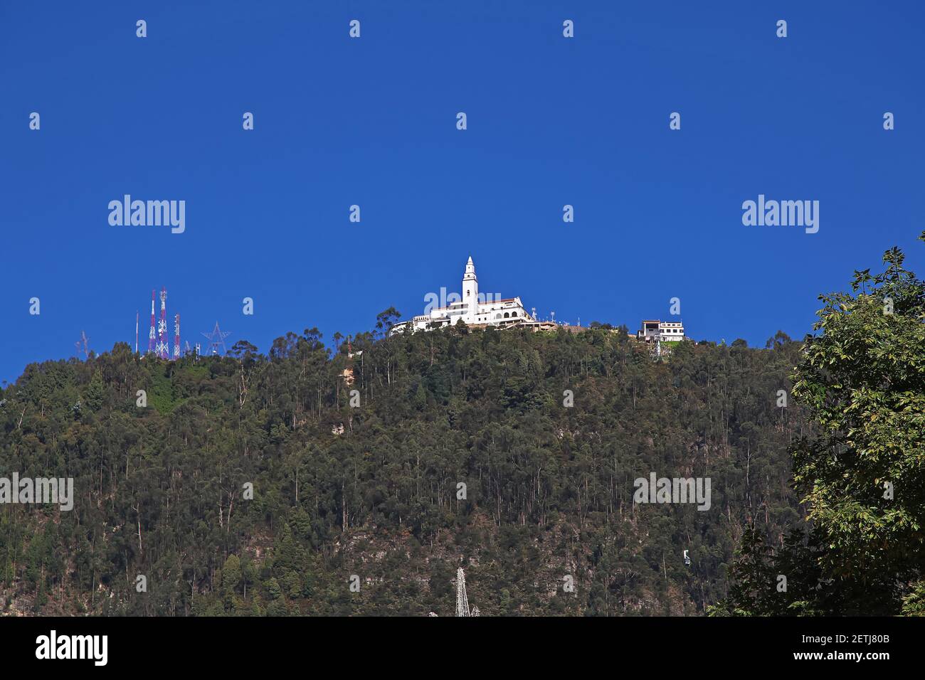 Montserrat monastery on the mount, Bogota, Colombia Stock Photo - Alamy