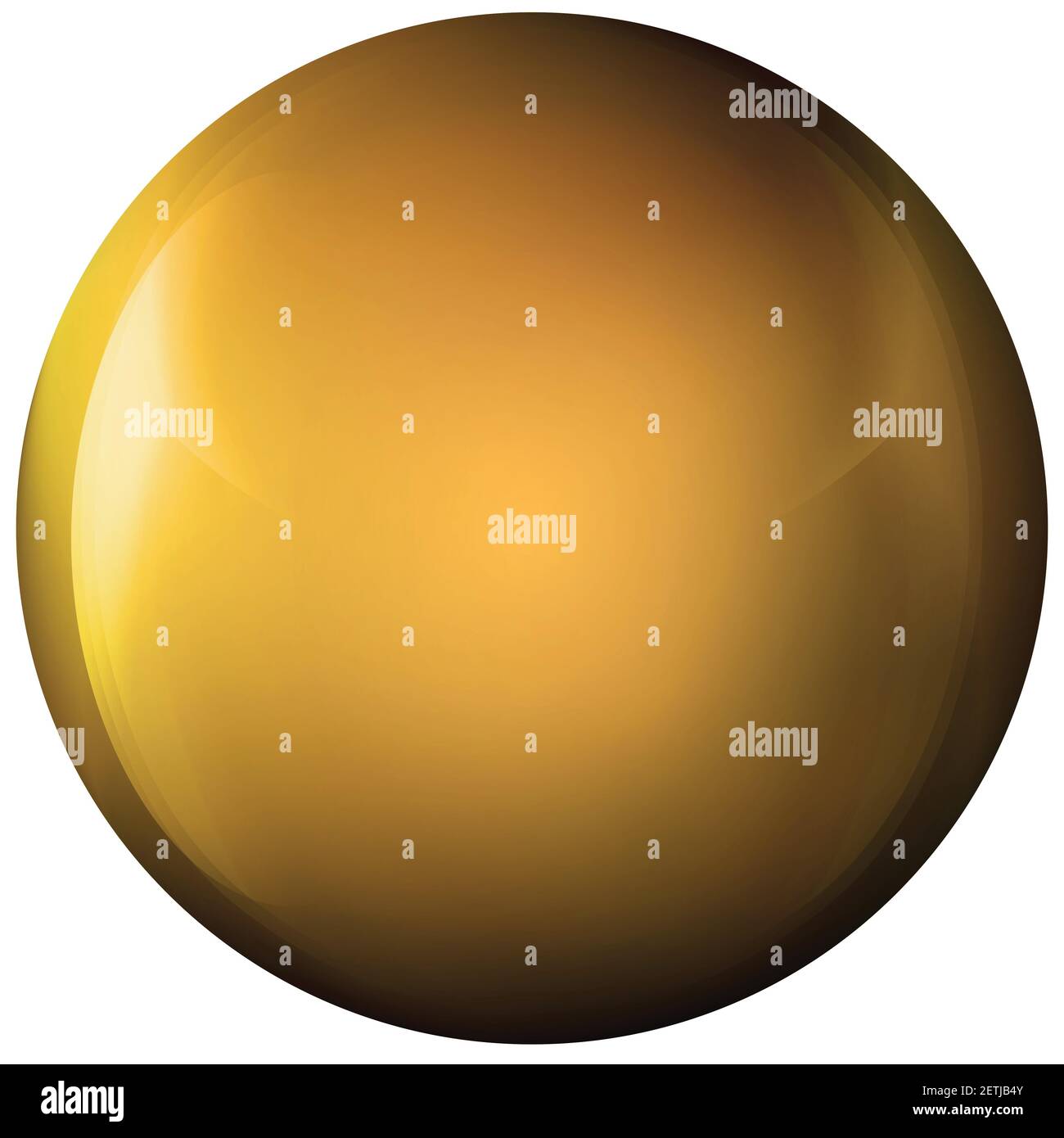 Glass golden ball or precious pearl. Glossy realistic ball, 3D abstract ...