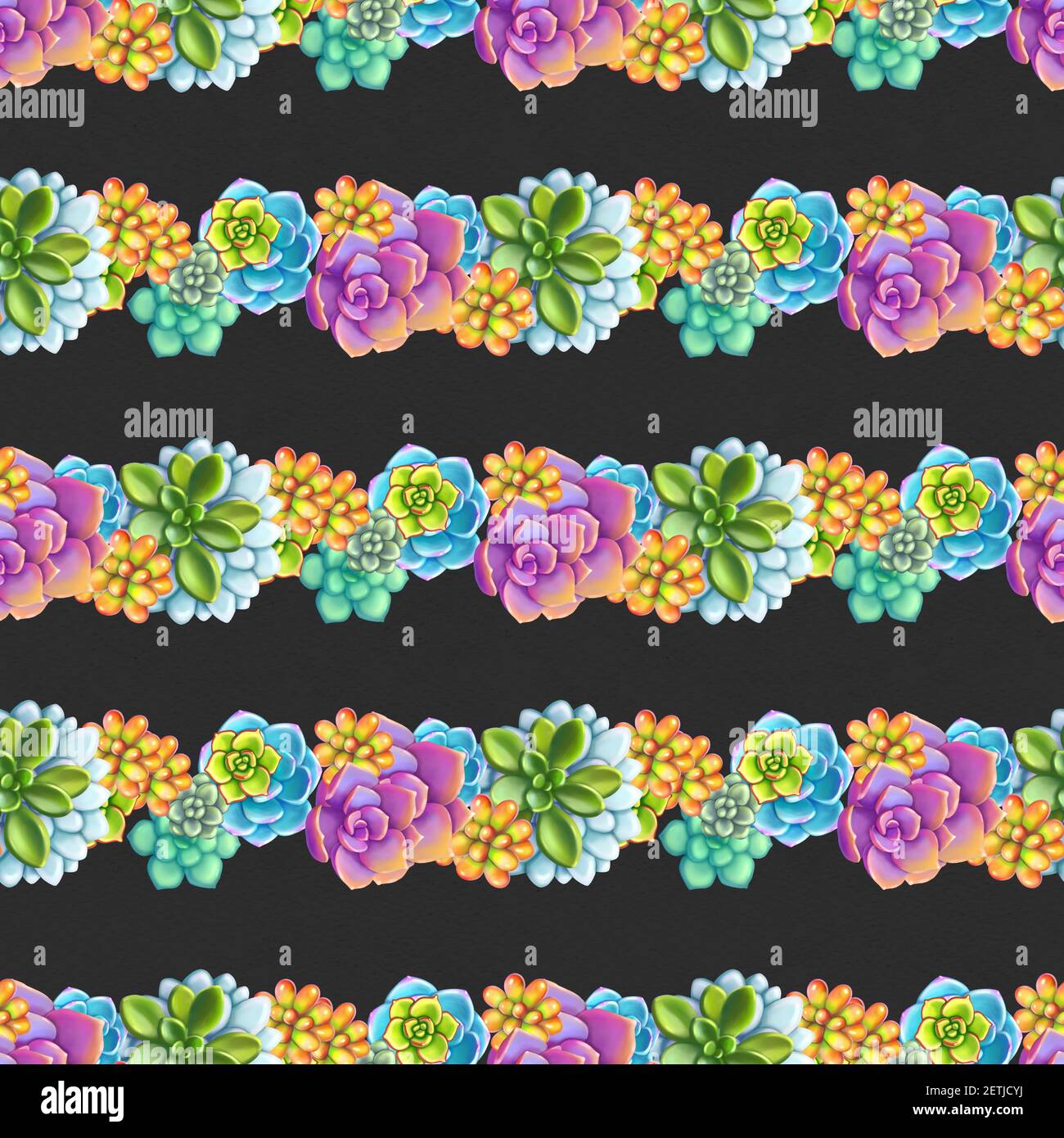 Seamless pattern with succulents. Beautiful floral print Stock Photo ...