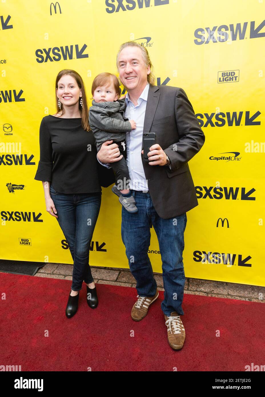 AUSTIN, TX - MARCH 11: (L - R) Crystal Kelly, Lincoln Kelly and John J ...
