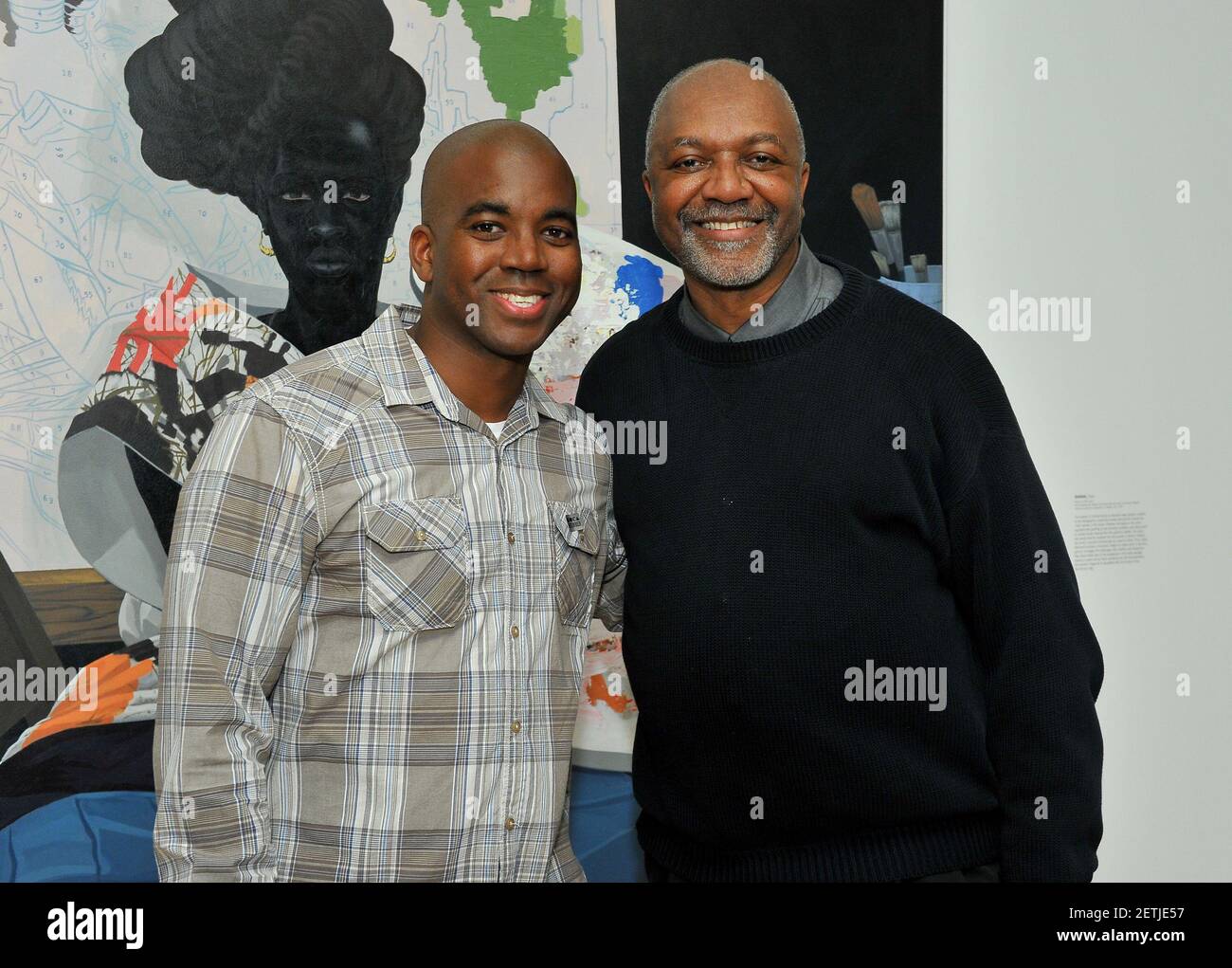 LOS ANGELES - MARCH 11: Artist Kerry James Marshall (R) and Travis ...