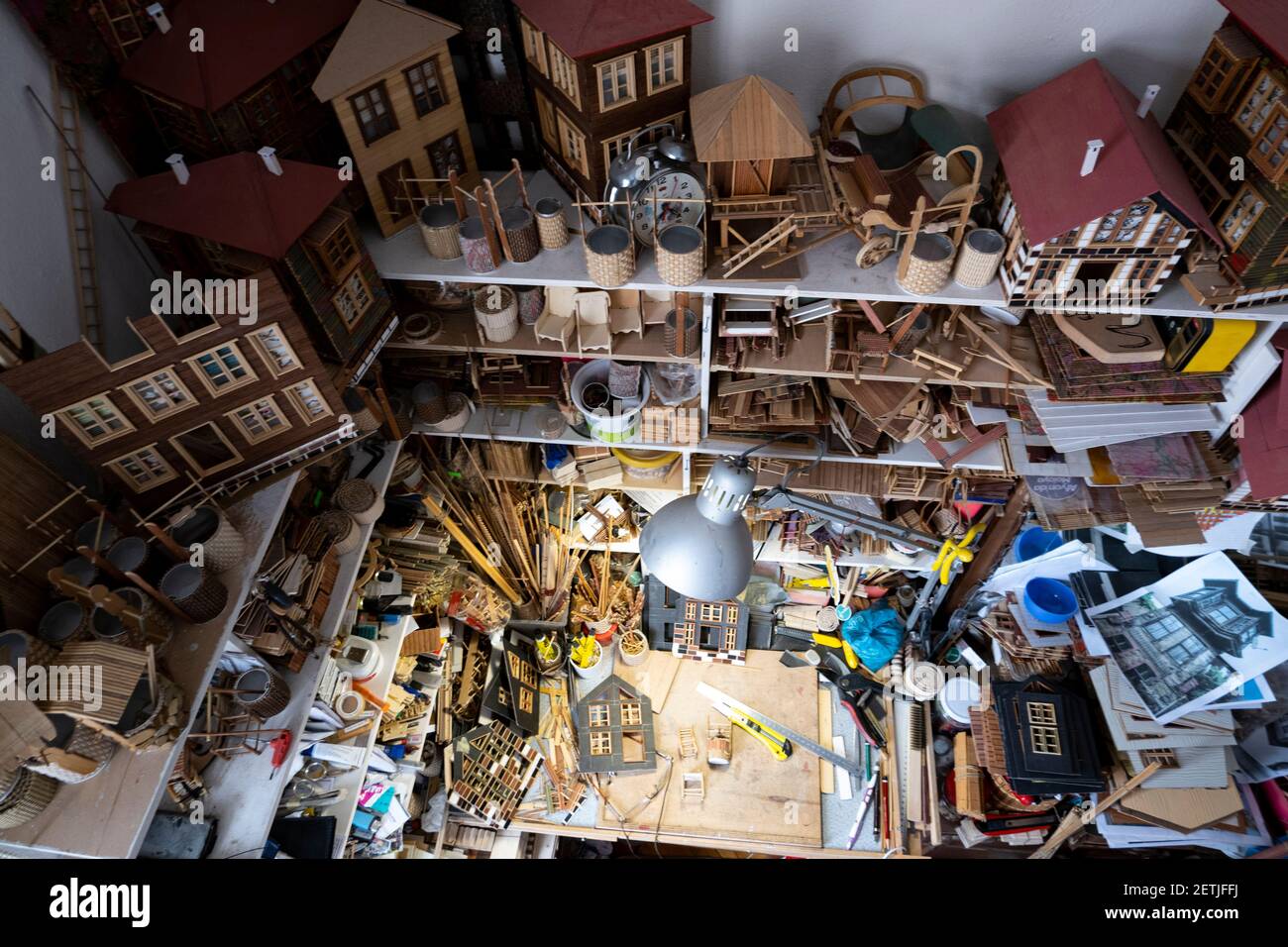 hand made wood model craft Stock Photo - Alamy