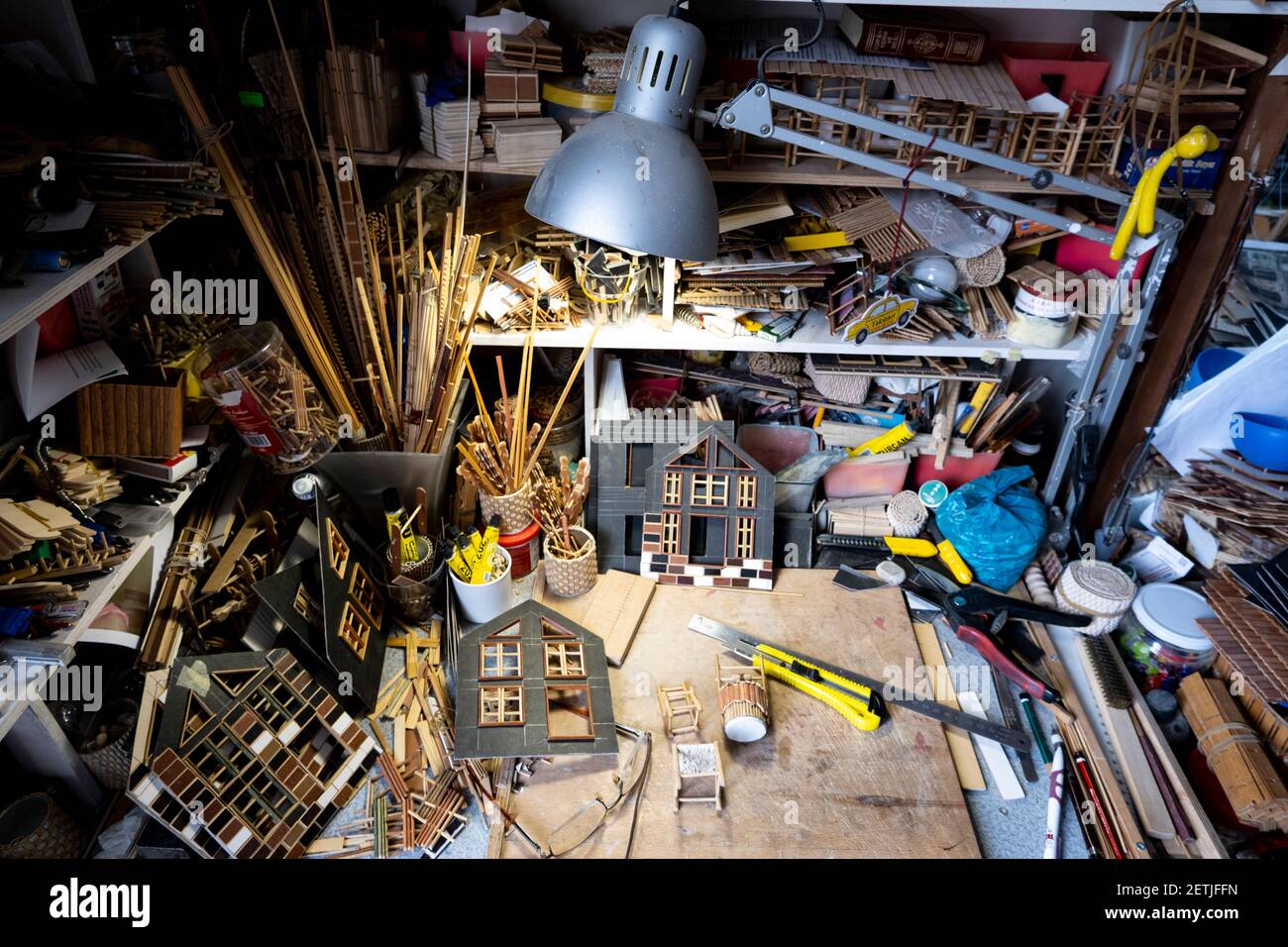 hand made wood model craft Stock Photo - Alamy