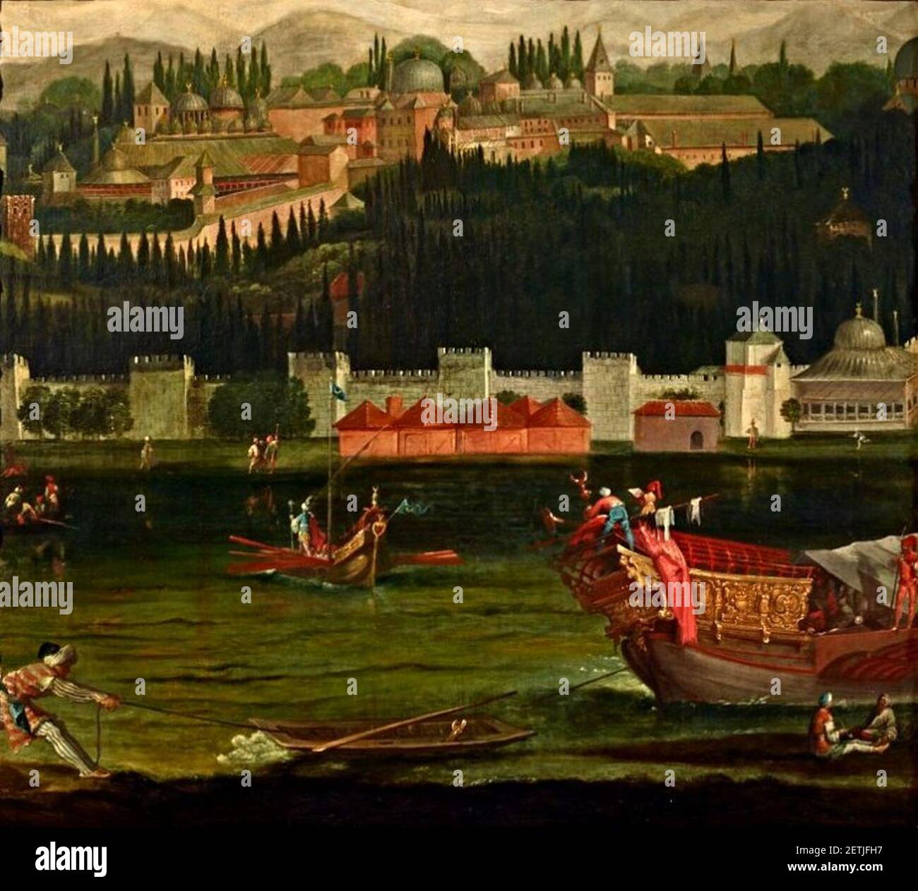 View of Constantinople by Alessandro Piazza Stock Photo - Alamy