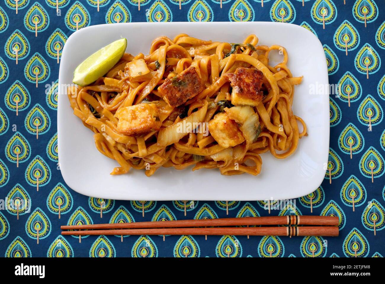 Mee Goreng, tofu and vegetables with noodles, photographed on Wednesday ...