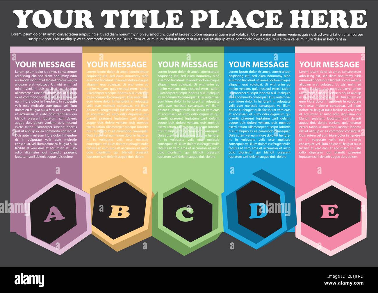 Colorful layout with area for own copy. Vector illustration Stock ...