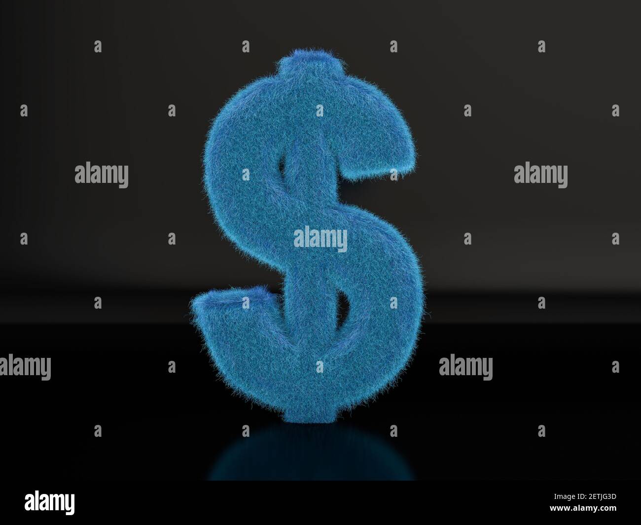 Fur dollar symbol on a white background. 3d illustration Stock Photo ...