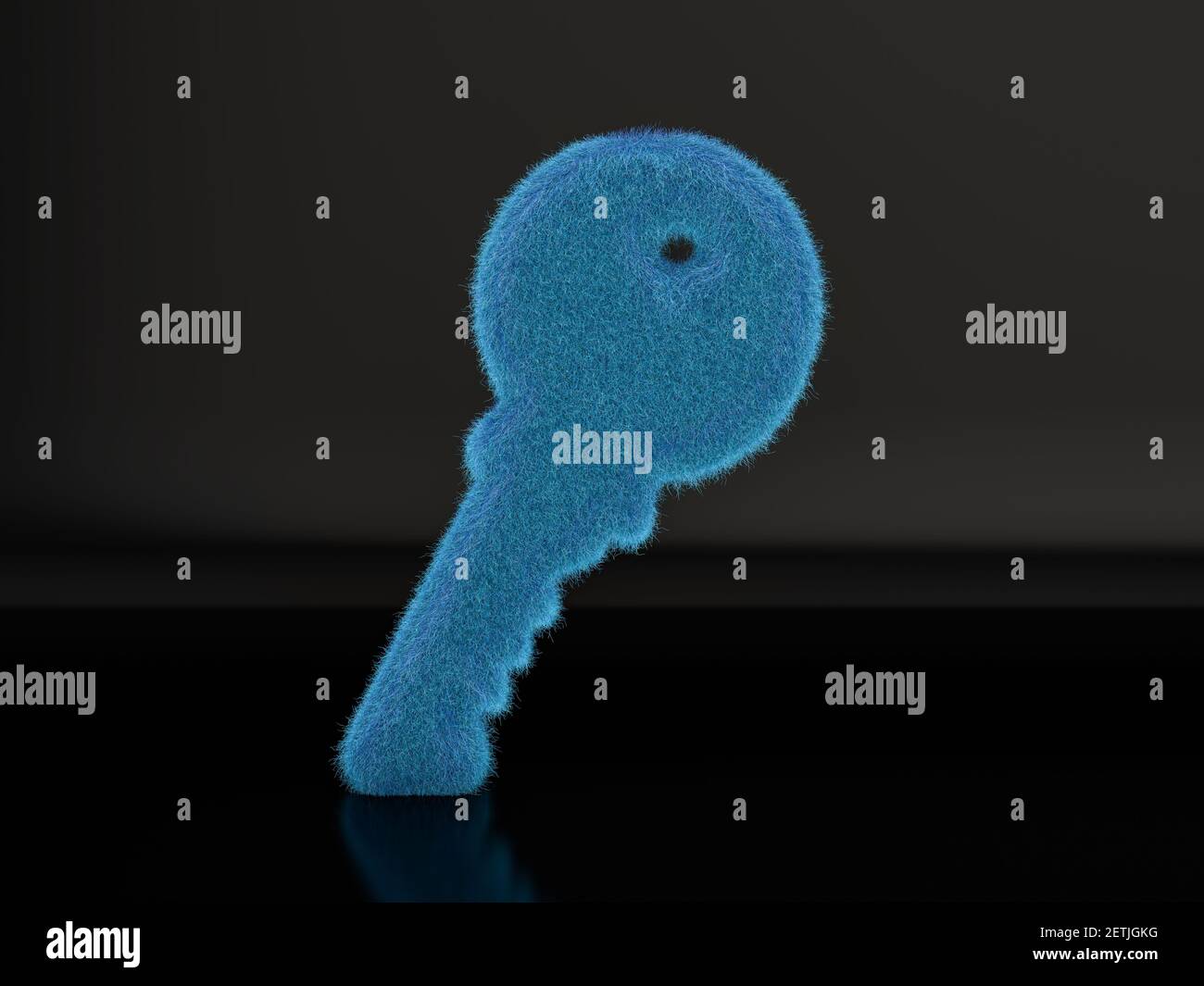Fur key symbol on a white background. 3d illustration Stock Photo - Alamy