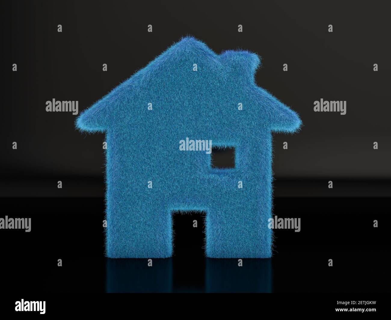 Fur house symbol on a white background. 3d illustration Stock Photo - Alamy
