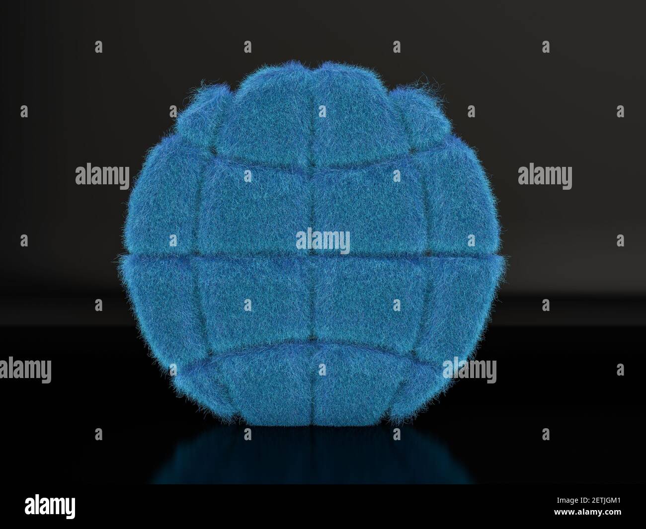 Fur globe symbol on a white background. 3d illustration Stock Photo - Alamy