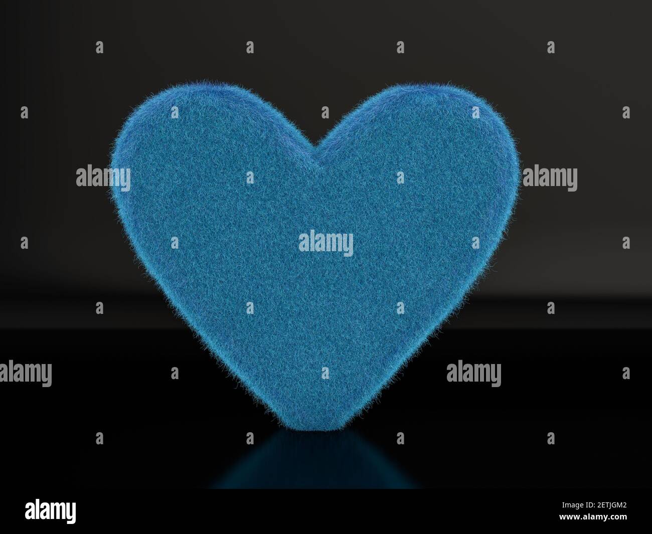 Fur heart symbol on a white background. 3d illustration Stock Photo - Alamy