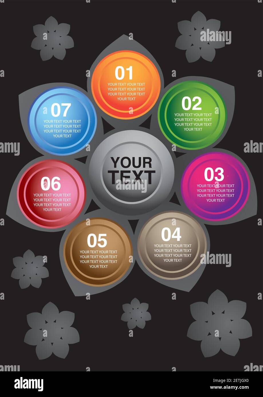 Colorful Circle Layout with own area for copy. Vector illustration ...