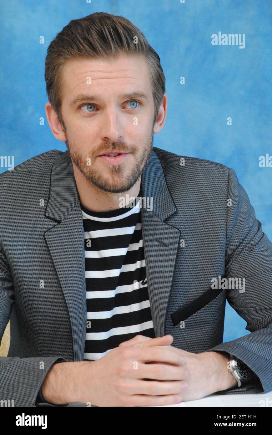 Dan Stevens at the Hollywood Foreign Press Association press conference for "Beauty and the ...