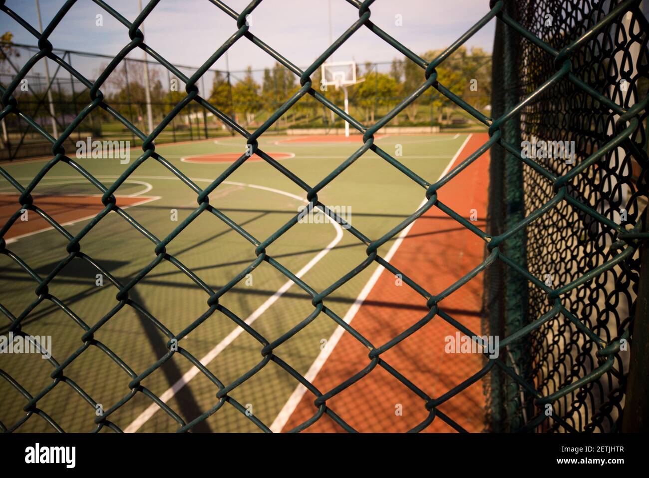 Basketball rim amazing shot with sky Stock Photo - Alamy