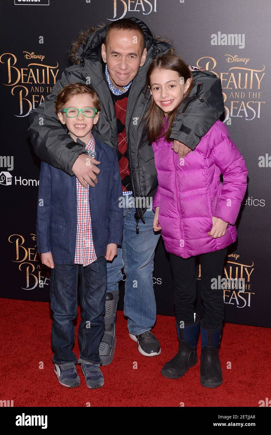 Gilbert Gottfried (center) and his children attend the 'Beauty And The ...