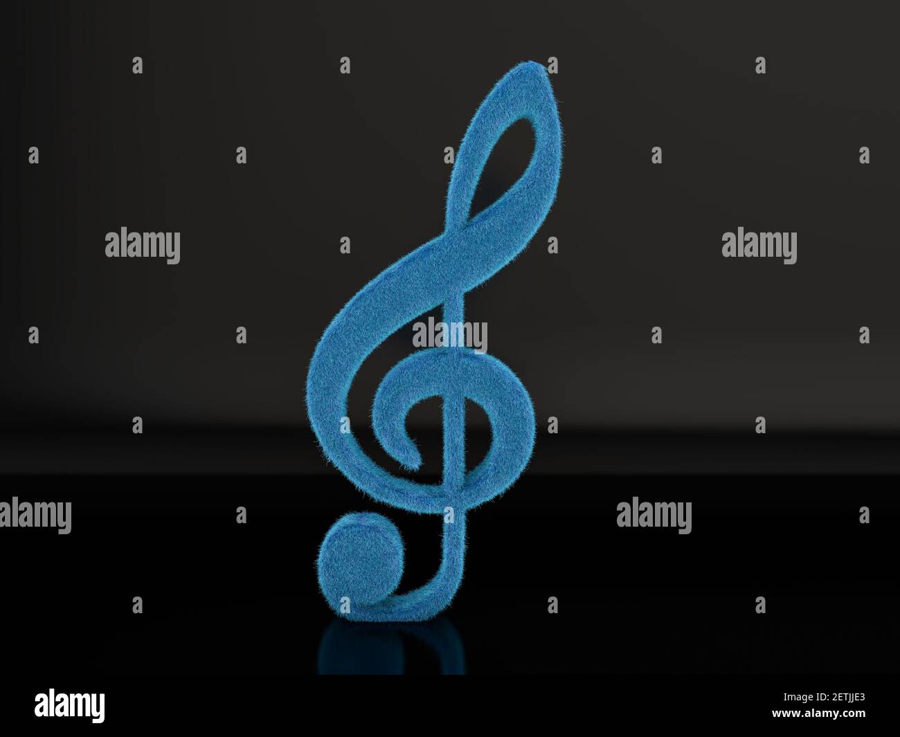 Fur music note symbol on a white background. 3d illustration Stock ...