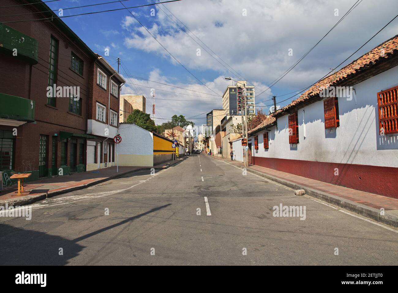 The vintage street in Bogota, Colombia, South America Stock Photo - Alamy