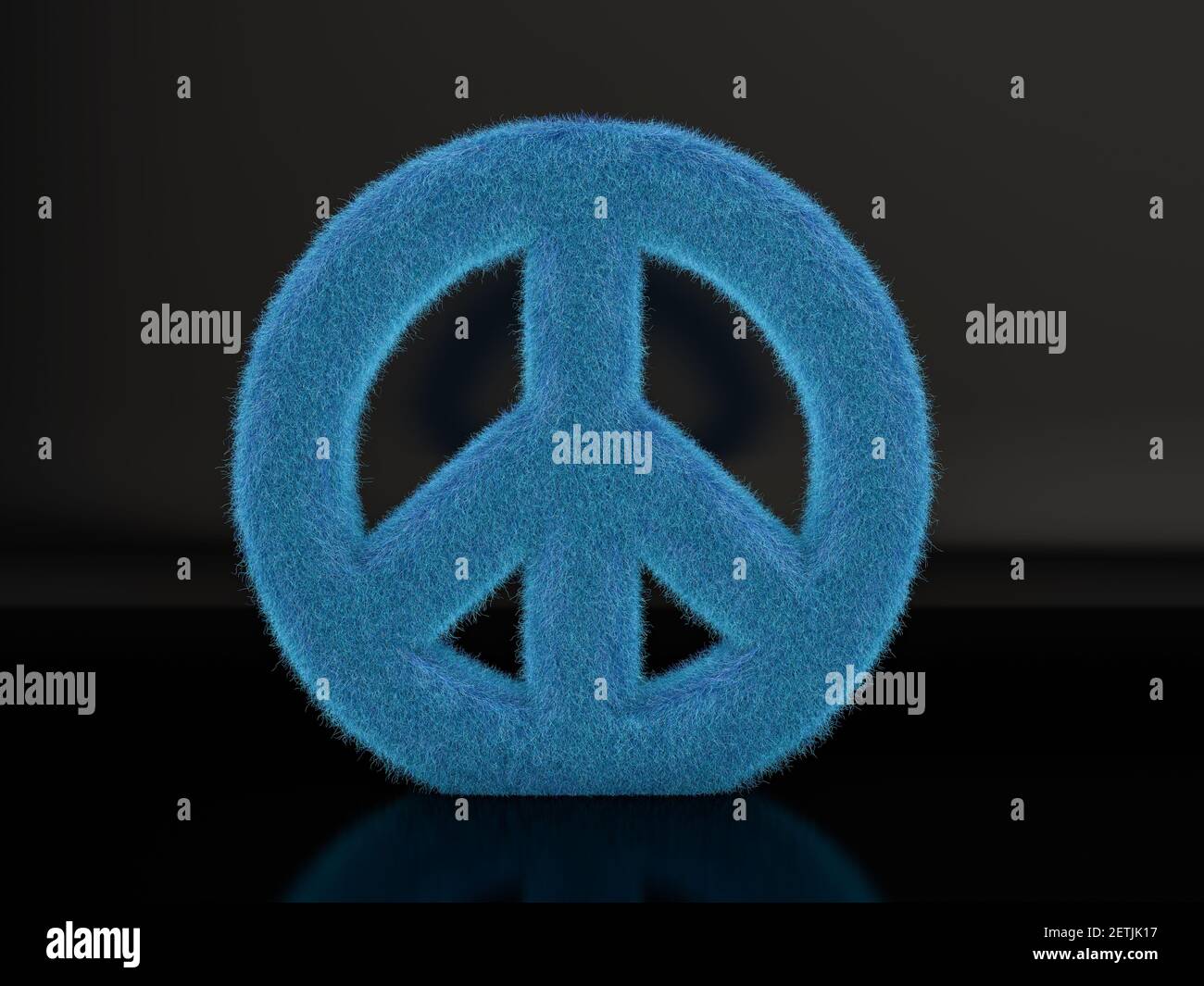 Fur peace symbol on a white background. 3d illustration Stock Photo - Alamy
