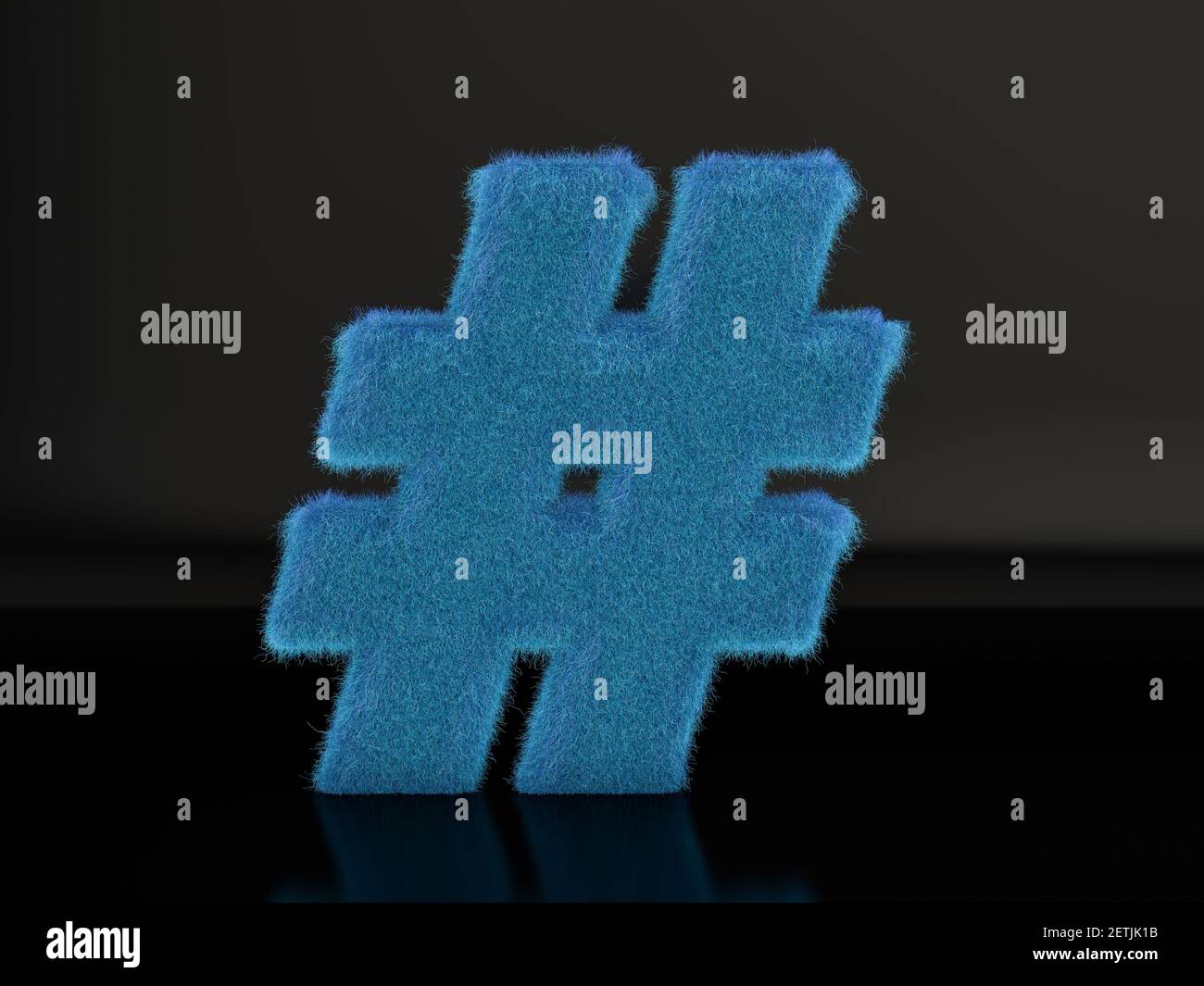 Fur number symbol on a white background. 3d illustration Stock Photo ...