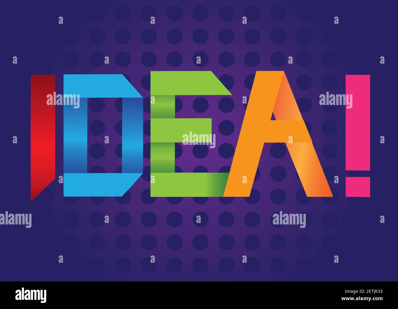 Paper Folding text with idea message. Vector illustration Stock Vector ...