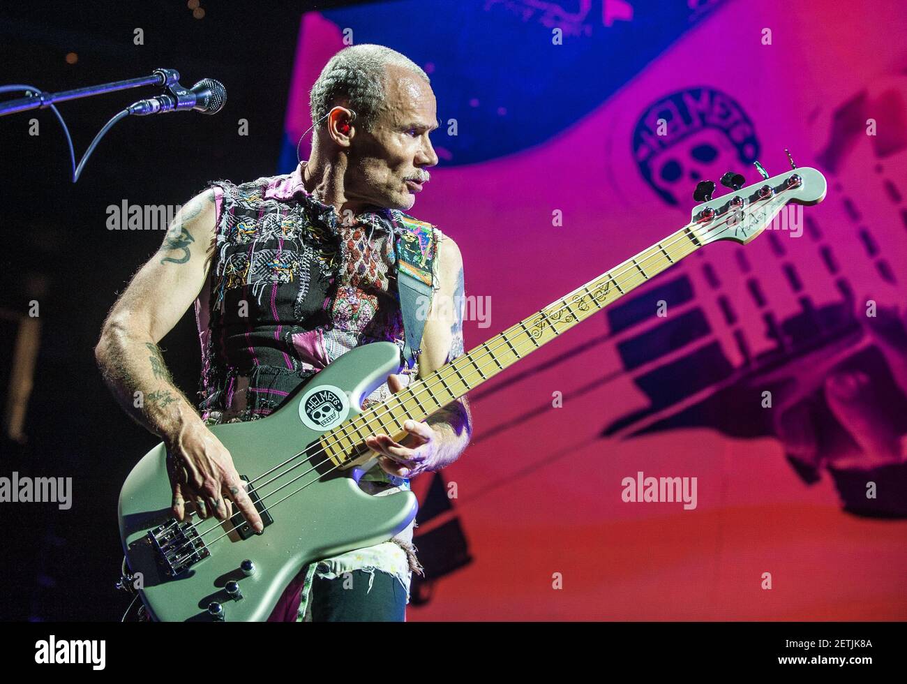 Musician Michael "Flea" Balzary of the Red Hot Chili Peppers performs ...
