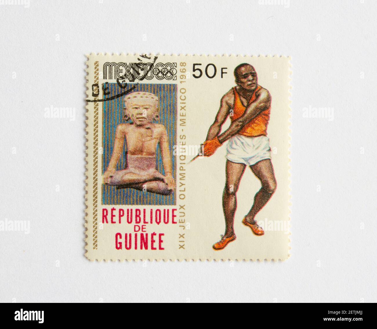 01.03.2021 Istanbul Turkey. Guinea Republic Postage Stamp. circa 1968 ...