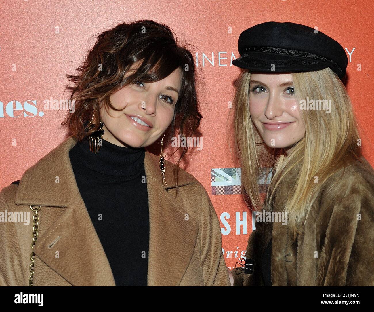 Actress Gina Gershon (L) and guest attend the NY screening of T2 ...