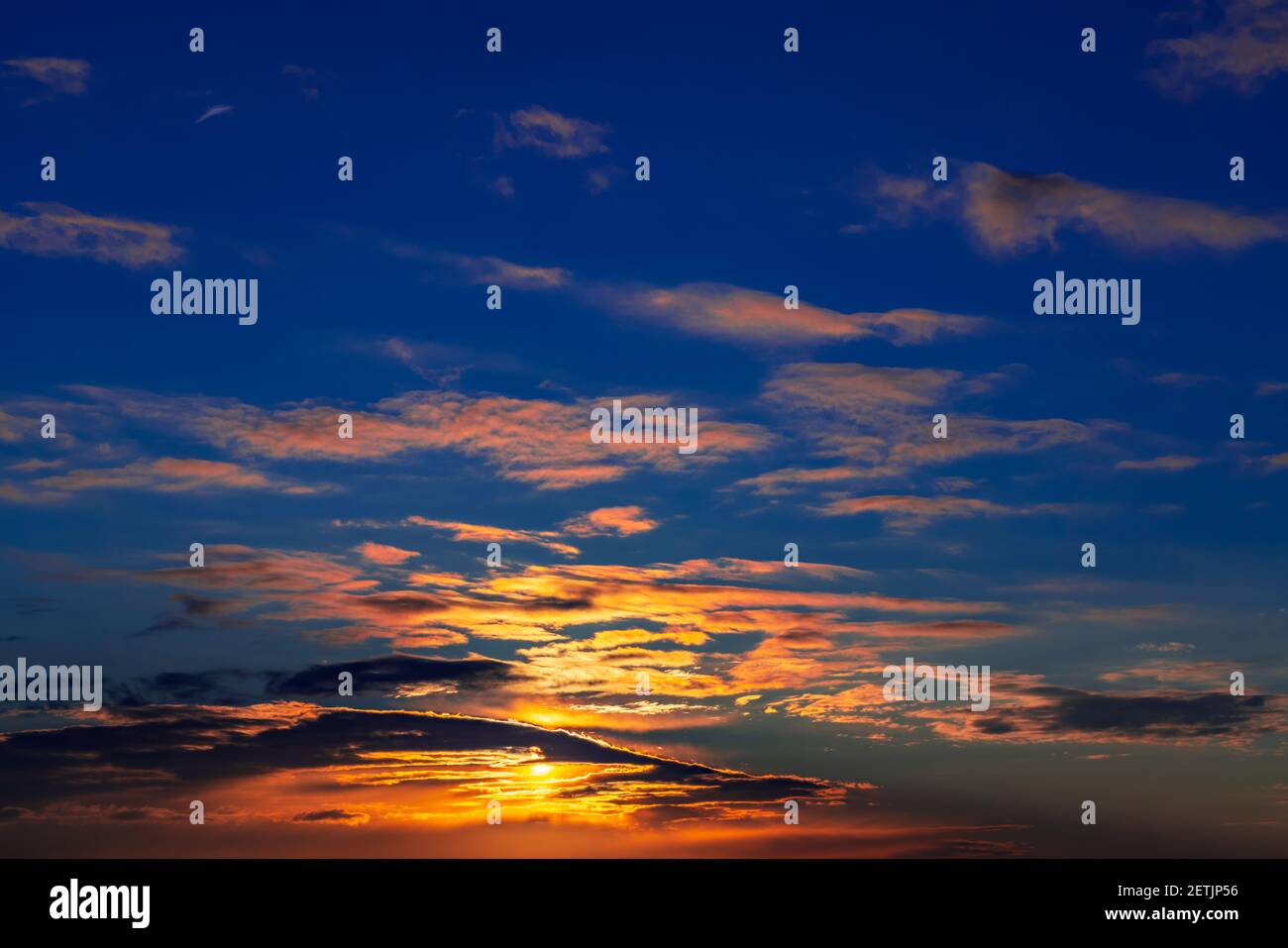 Colorful vibrant sunset sky background Stock Photo - Alamy
