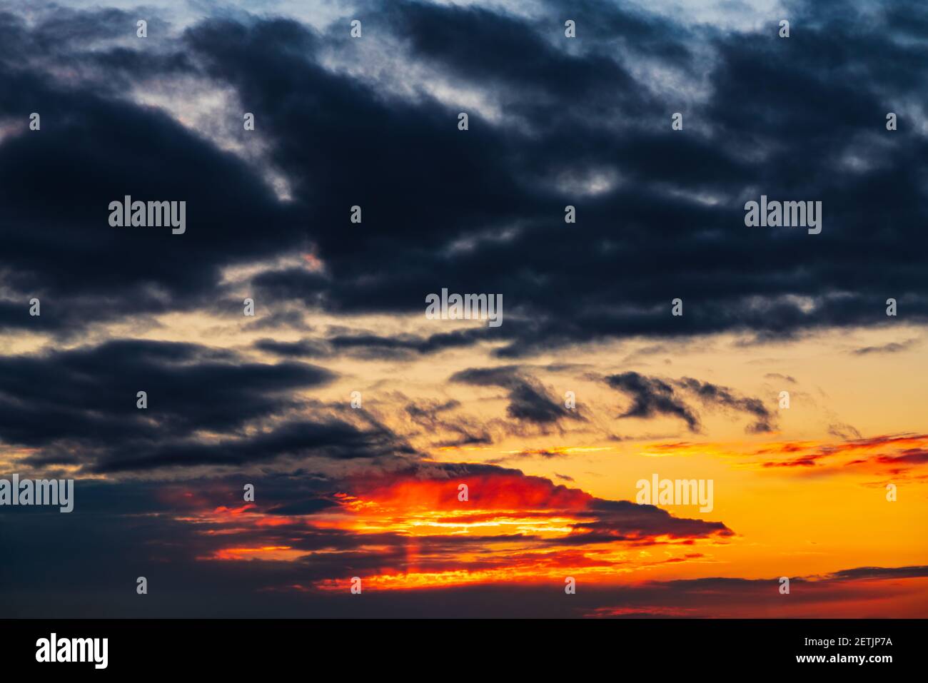 Colorful vibrant sunset sky background Stock Photo - Alamy