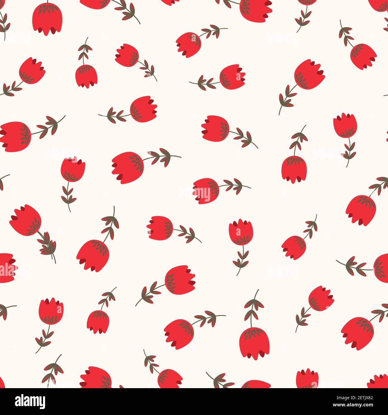 Seamless floral pattern based on traditional folk art ornaments ...