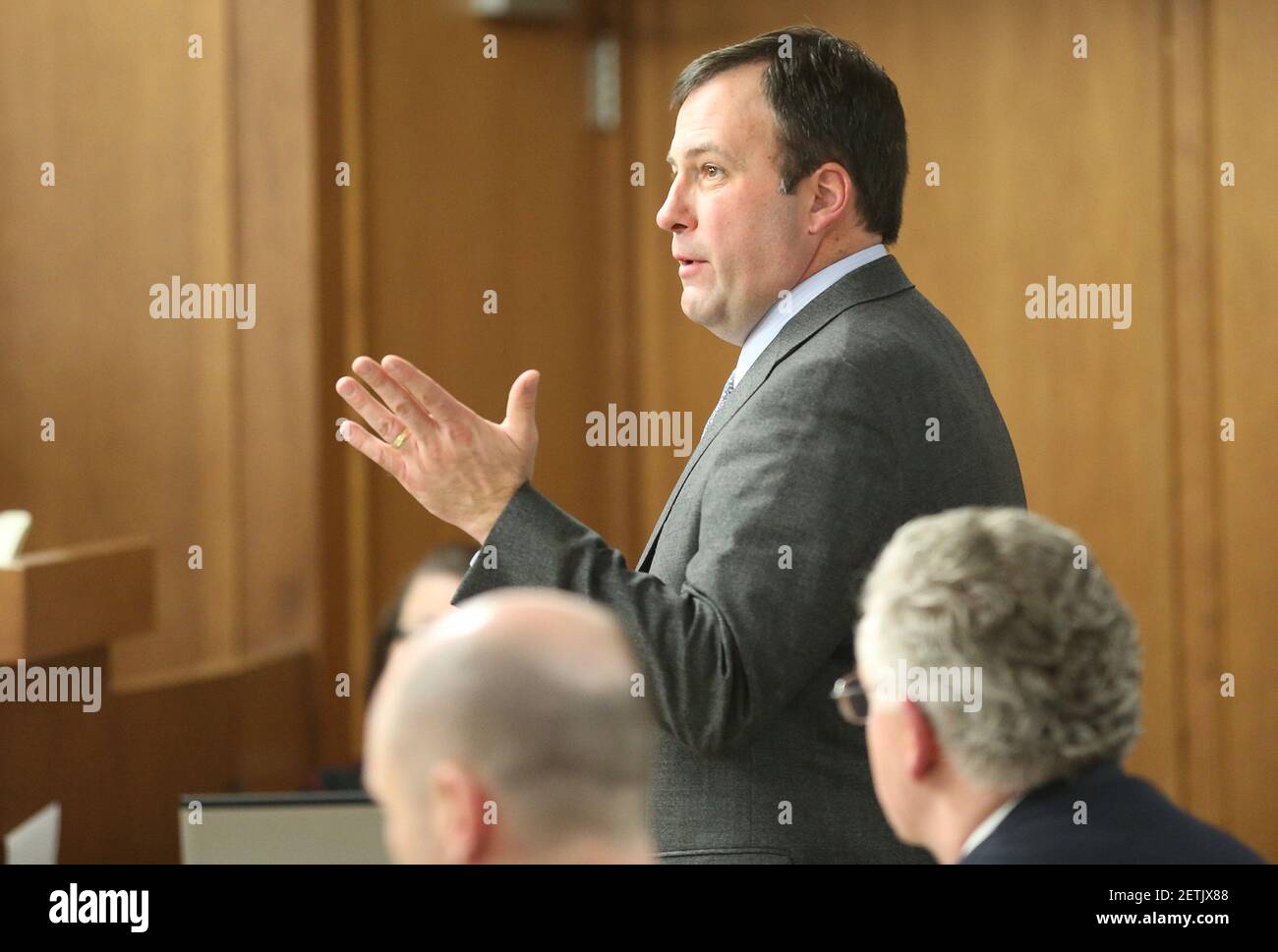 Sedgwick County District Attorney Marc Bennett address the court ...