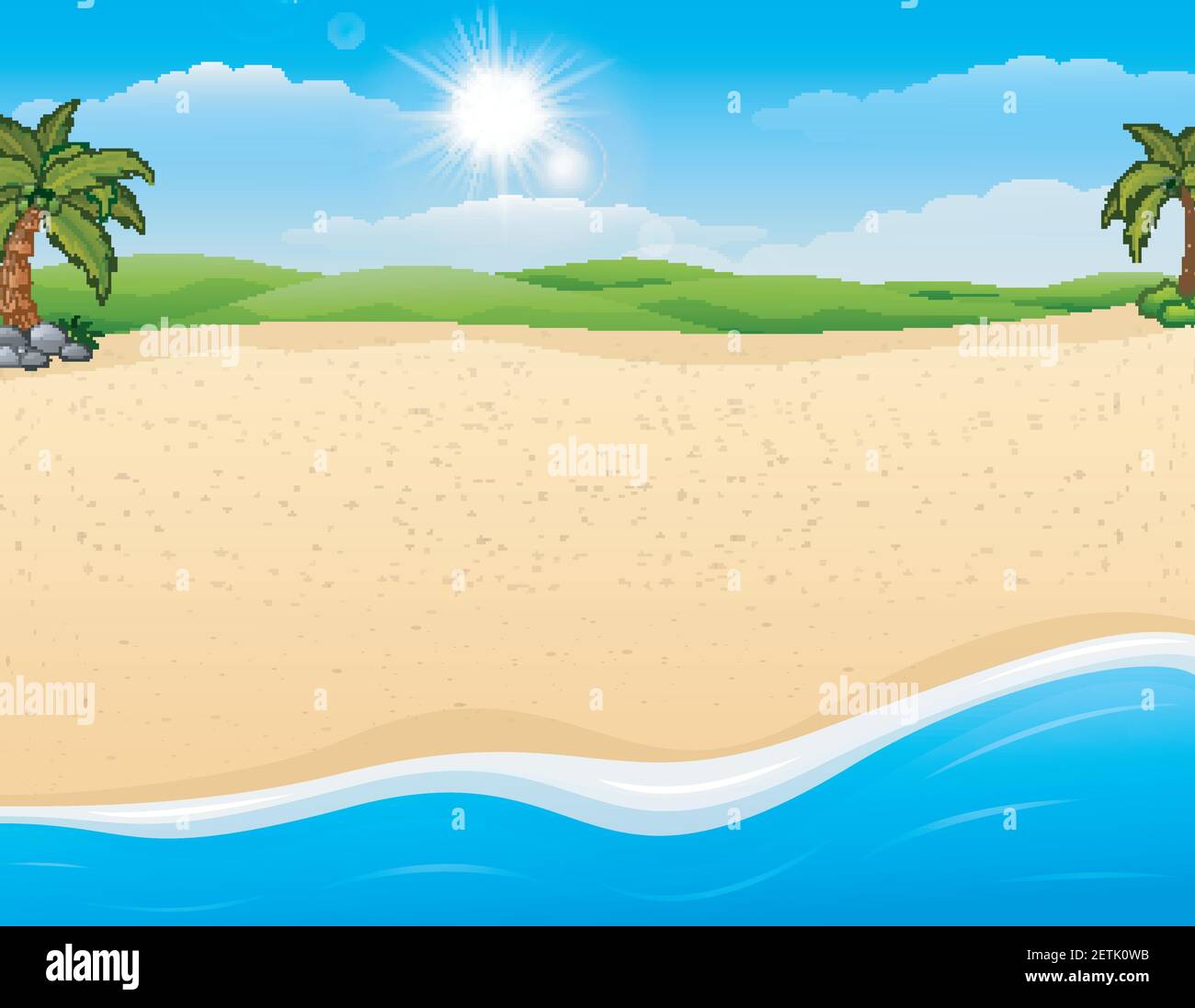 Vector illustration of Sand beach background Stock Vector Image & Art ...