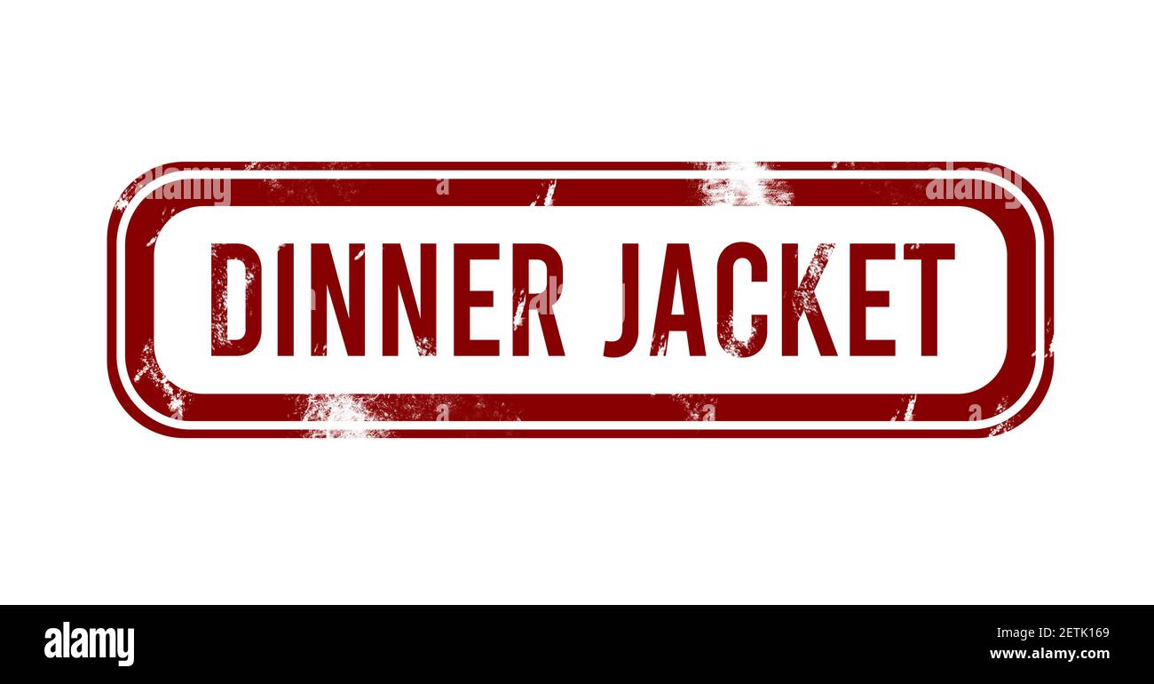 dinner jacket - red grunge button, stamp Stock Photo - Alamy