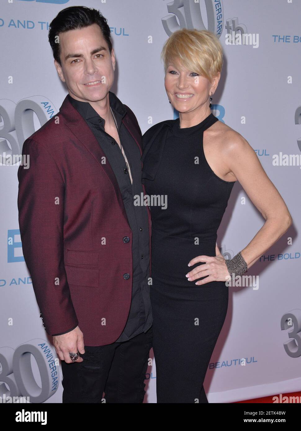 (L-R) Mick Cain and Schae Harrison arriving at The Bold & the Beautiful ...