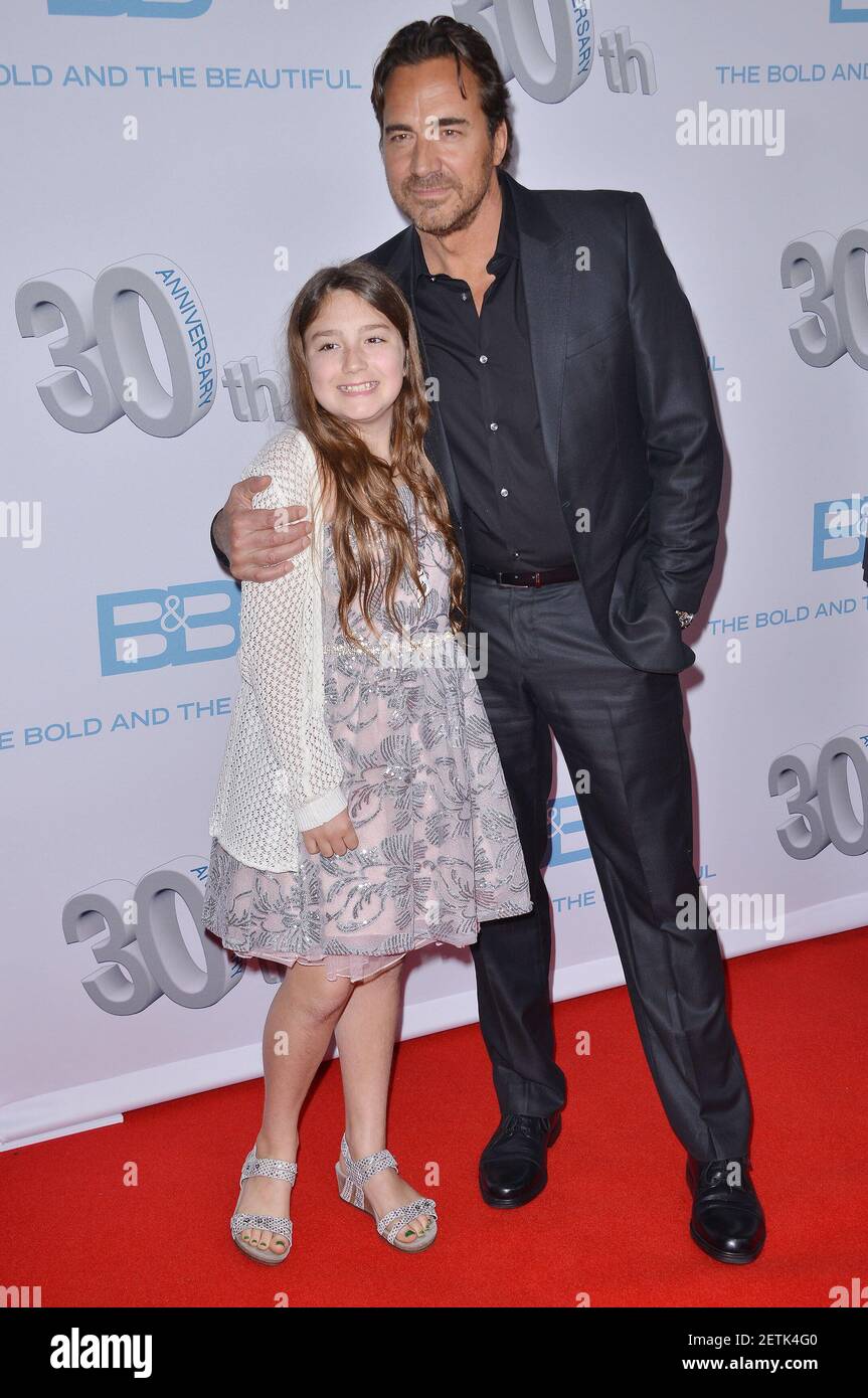 (R-L) Thorsten Kaye and Daughter arriving at The Bold & the Beautiful ...