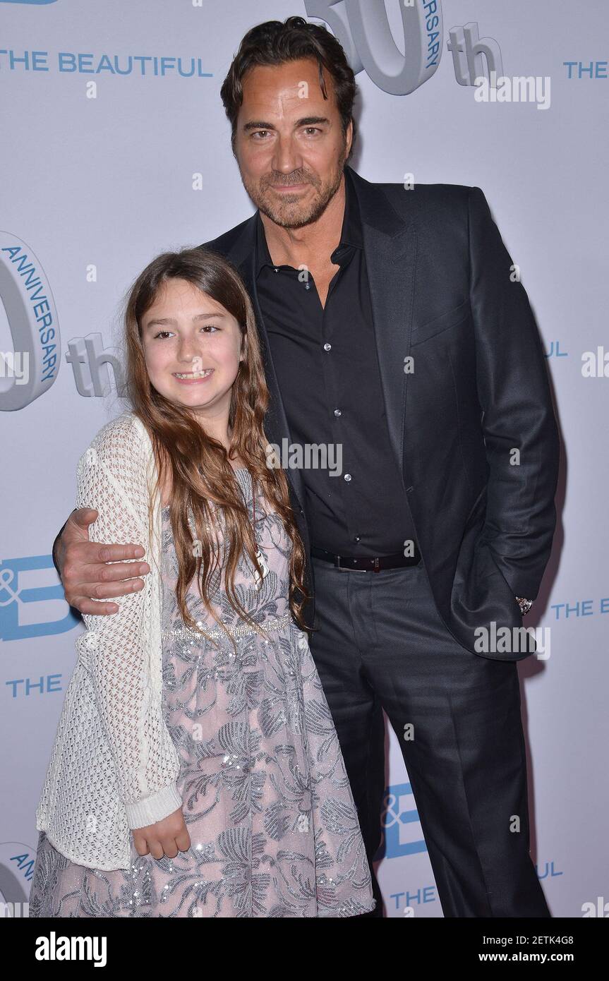 (R-L) Thorsten Kaye and Daughter arriving at The Bold & the Beautiful ...