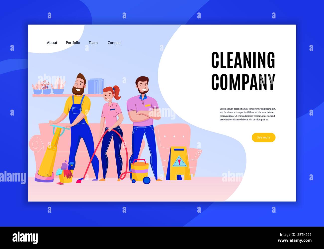 Professional cleaning company service duties offers concept flat home ...