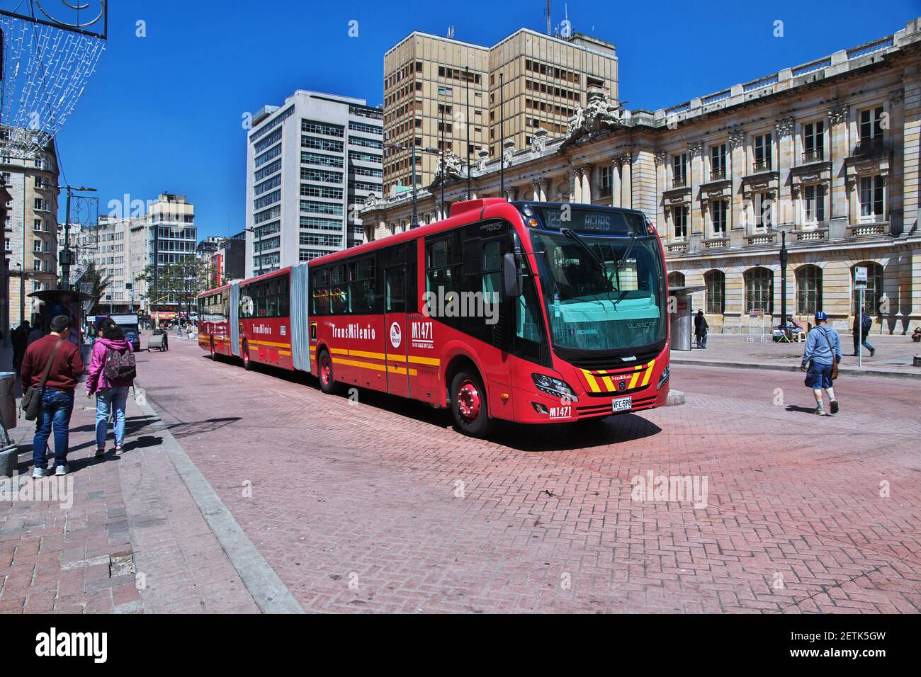 The bus on the street in Bogota, Colombia, South America Stock Photo ...