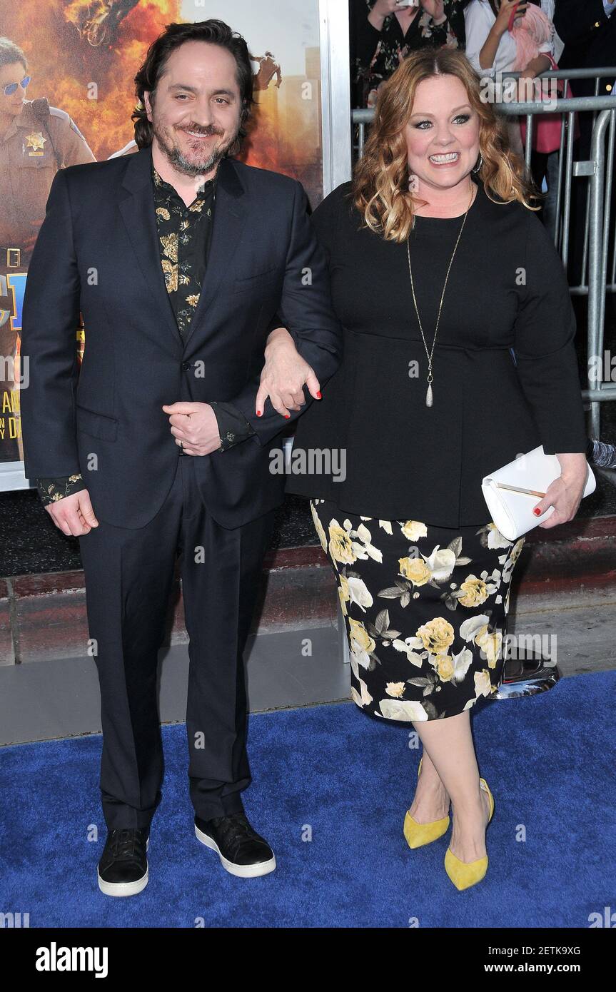 (L-R) Ben Falcone and Melissa McCarthy arrives at the "CHIPS" Los ...