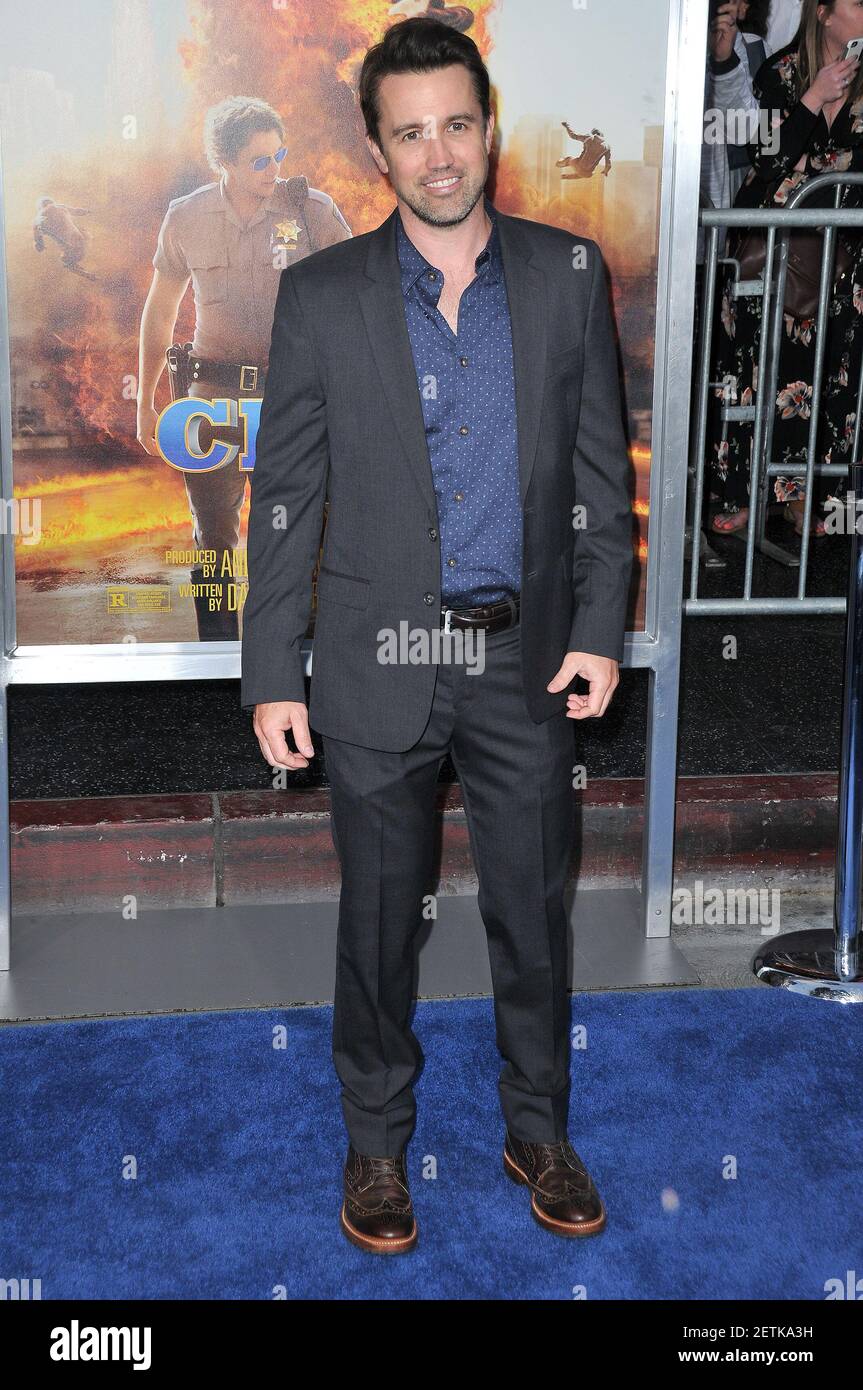 Rob McElhenny arrives at the "CHIPS" Los Angeles Premiere held at the ...