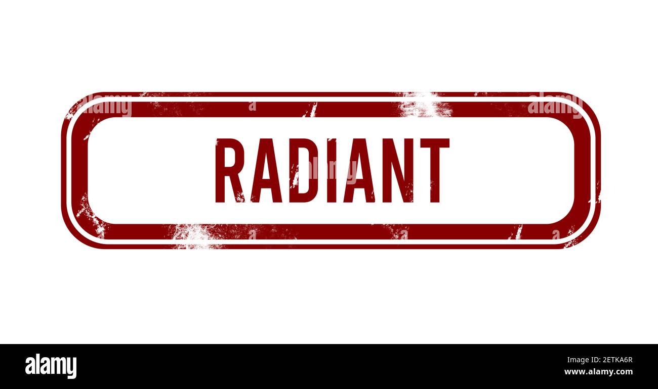 radiant - red grunge button, stamp Stock Photo - Alamy