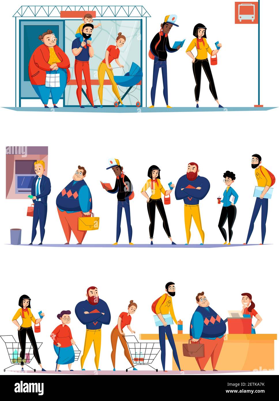 Checkout counter line Cut Out Stock Images & Pictures - Alamy