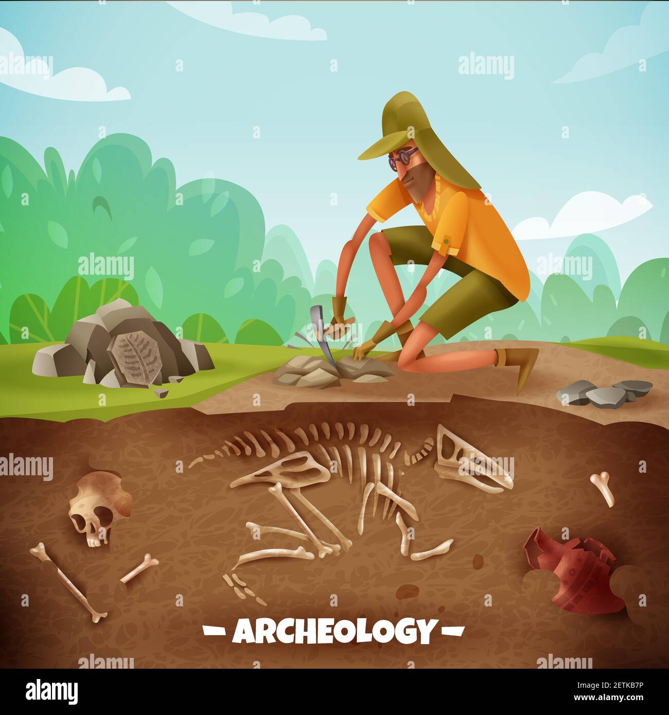 Archeological research Stock Vector Images - Alamy