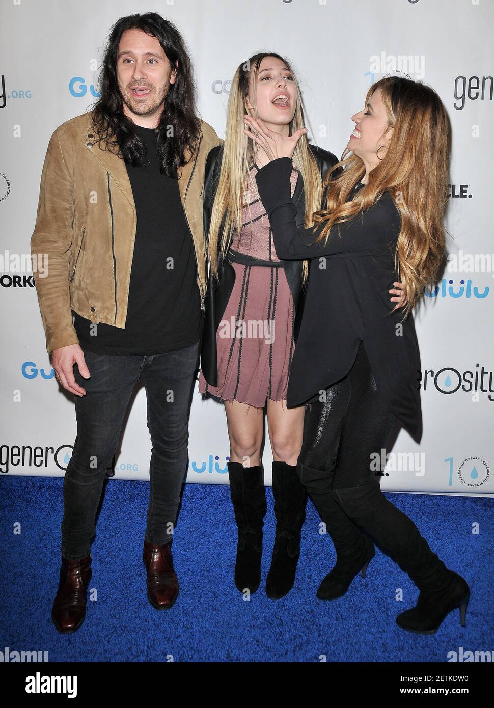 (L-R) Ryan Edgar, Jaslyn Edgar and Nikki Edgar arrives at A Night Of ...
