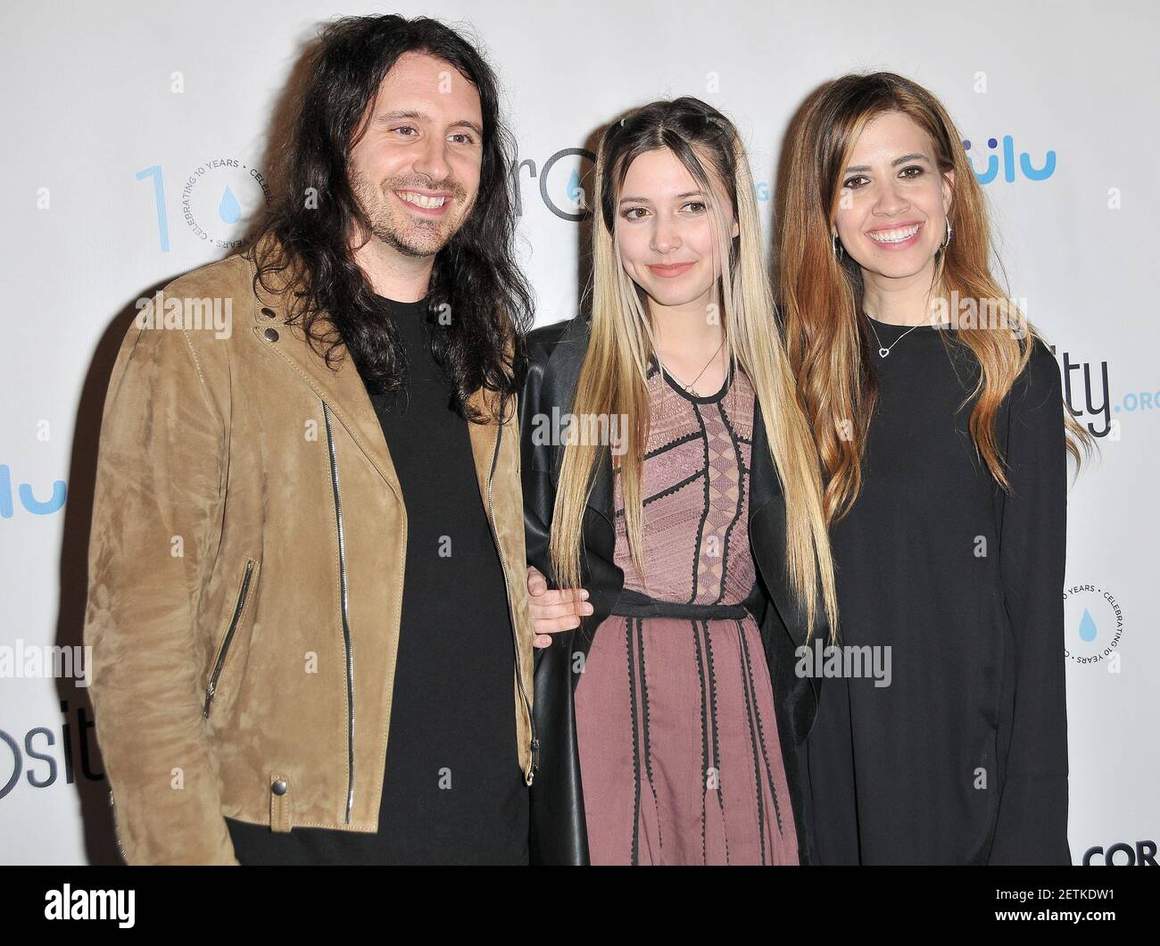 (L-R) Ryan Edgar, Jaslyn Edgar and Nikki Edgar arrives at A Night Of ...