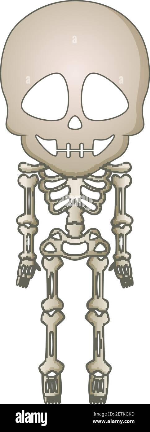 Vector illustration of Cute skeleton cartoon Stock Vector Image & Art ...