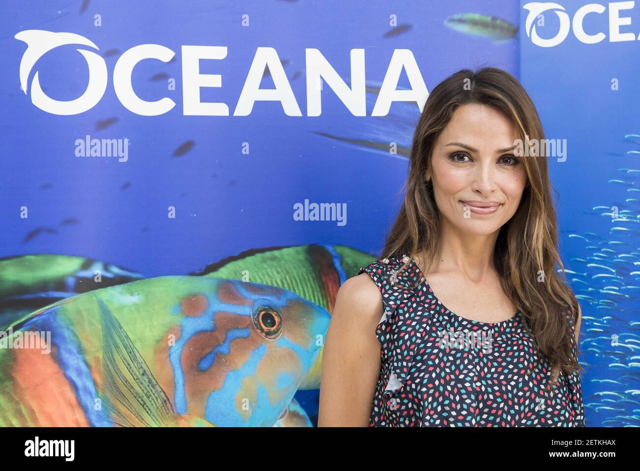 Spanish model Almudena Fernandez during the presentation of the ...